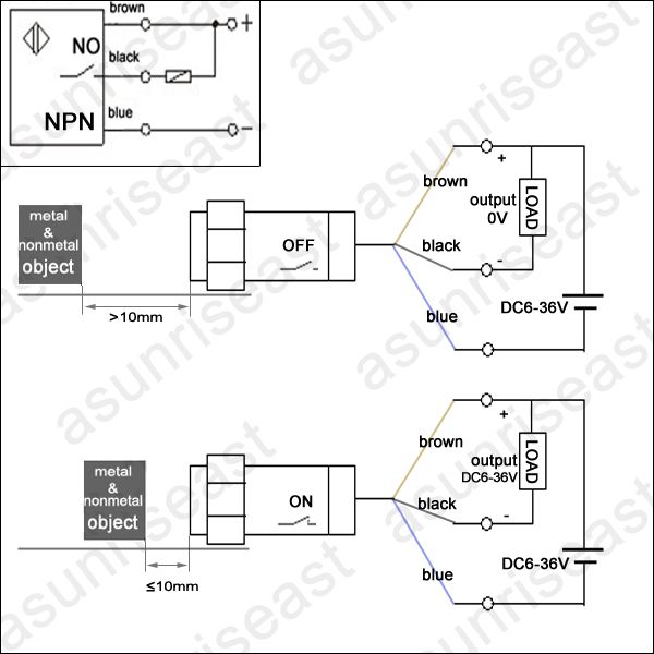 Capacitive Proximity Switch Sensor 10mm 3Wire NPN NO DC6-36V 18mm LJC18A3-B-Z/BX | eBay